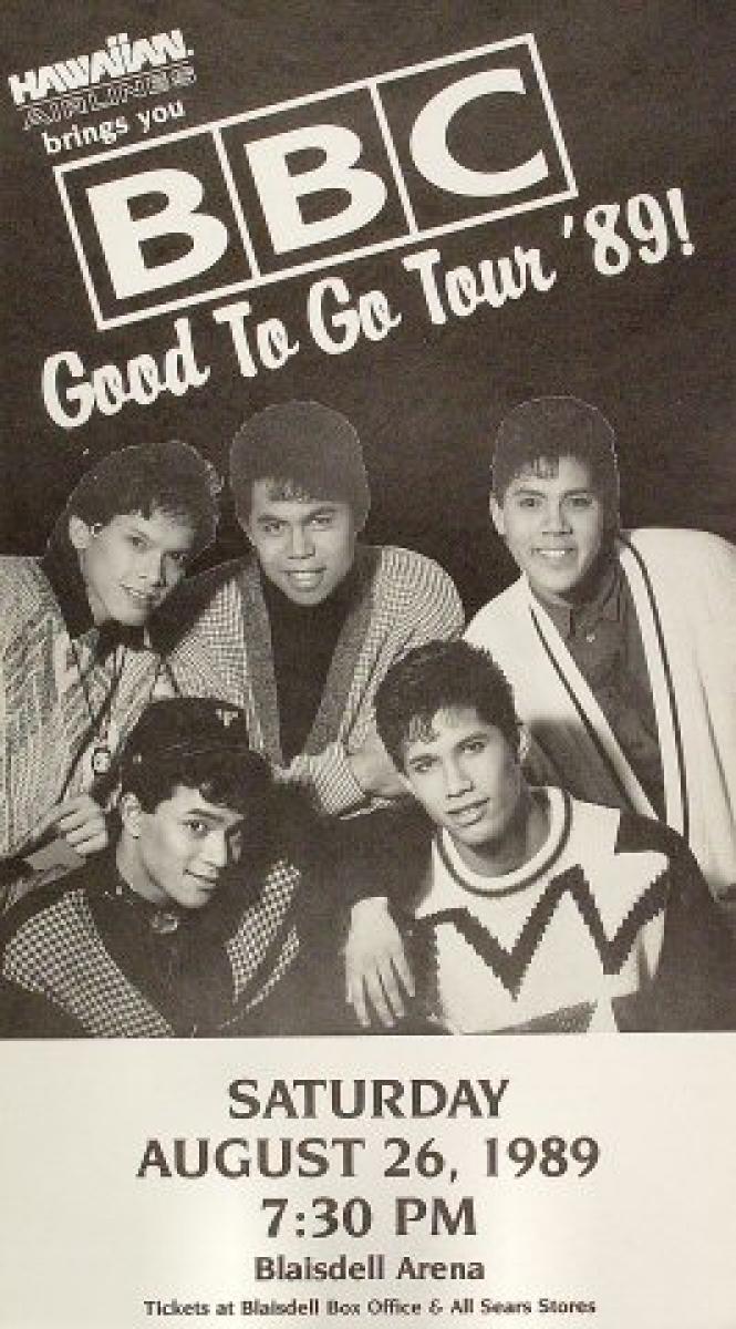 BBC Vintage Concert Poster from Blaisdell Arena, Aug 26, 1989 at Wolfgang's