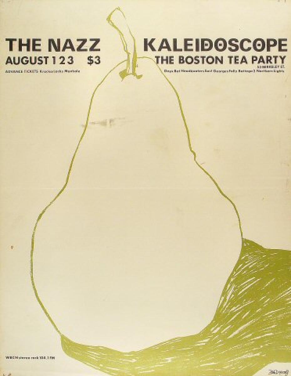 Nazz Vintage Concert Poster from Boston Tea Party, Aug 1, 1968 at ...