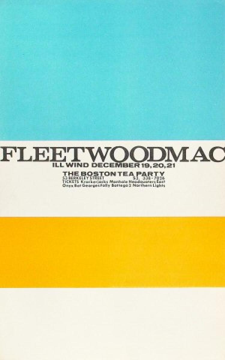 Fleetwood Mac Vintage Concert Poster from Boston Tea Party, Dec 19 ...
