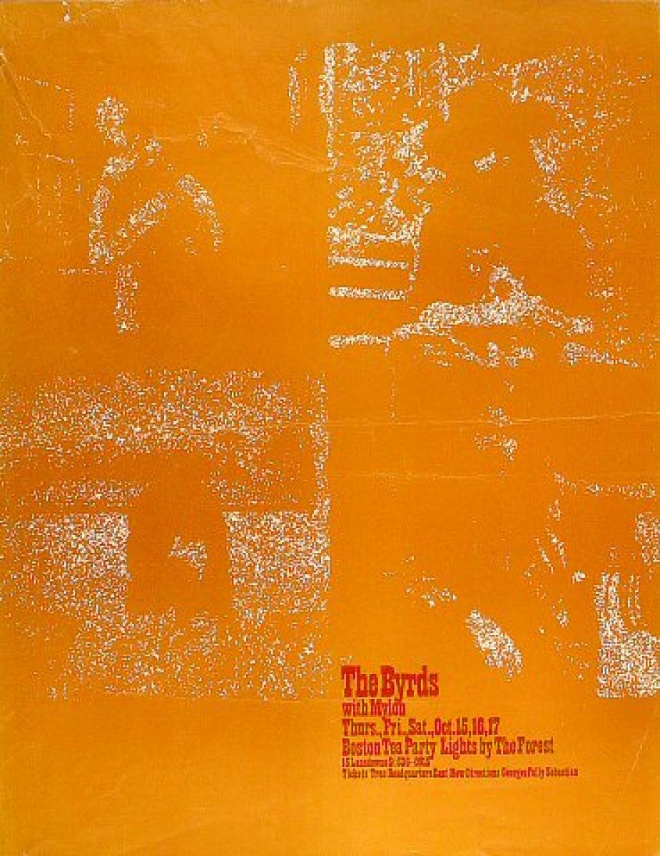 The Byrds Vintage Concert Poster from Boston Tea Party, Oct 15, 1970 at ...