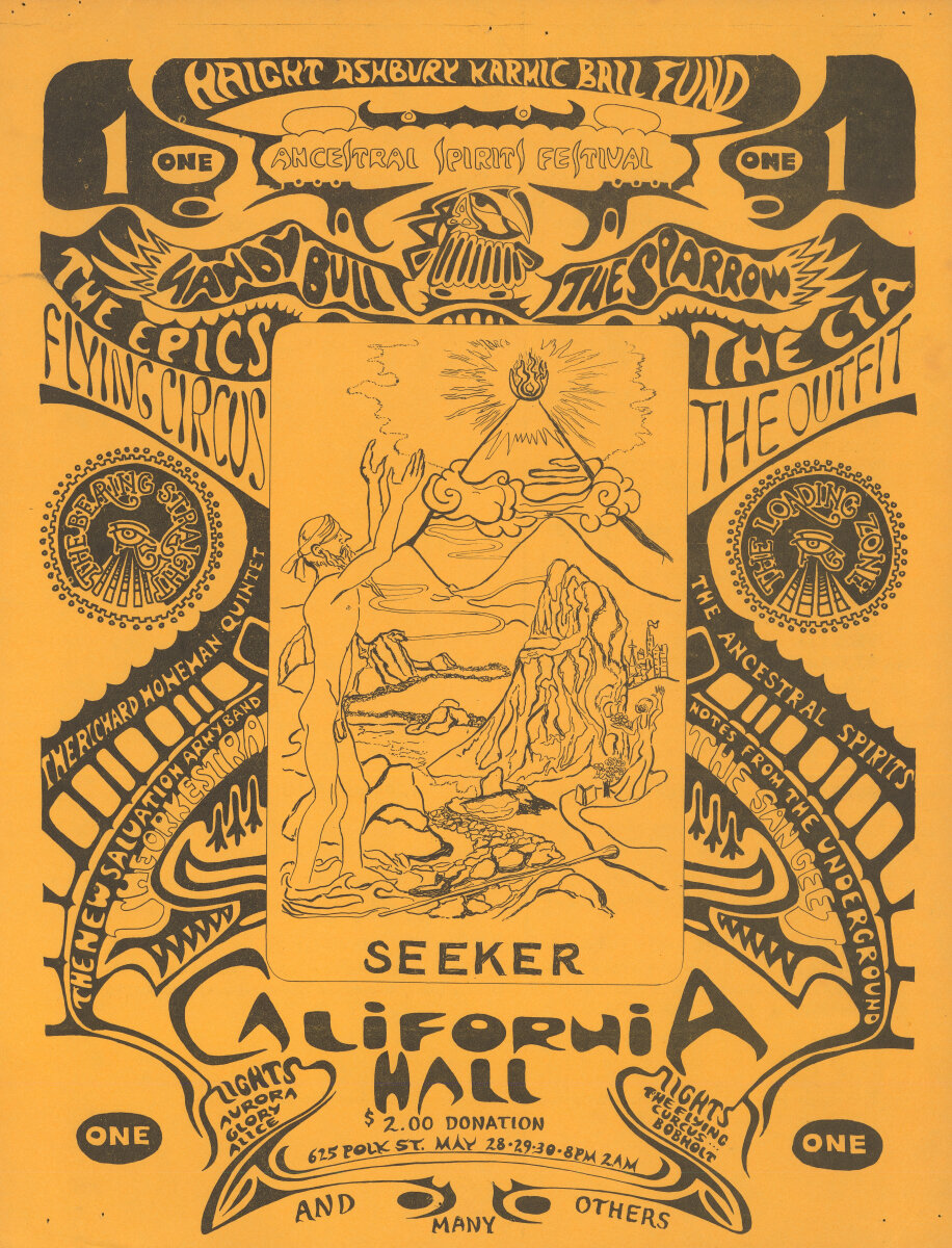 Sandy Bull Vintage Concert Handbill from California Hall, May 28, 1967 ...