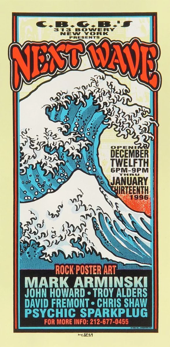 Next Wave Vintage Concert Handbill from CBGB, Dec 12, 1995 at Wolfgang's