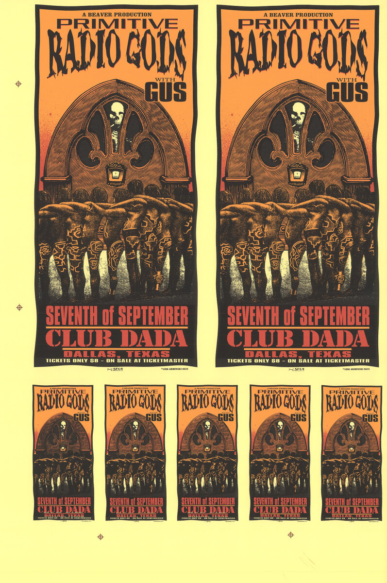 Primitive Radio Gods Vintage Concert Proof from Club Dada, Sep 7, 1996 ...