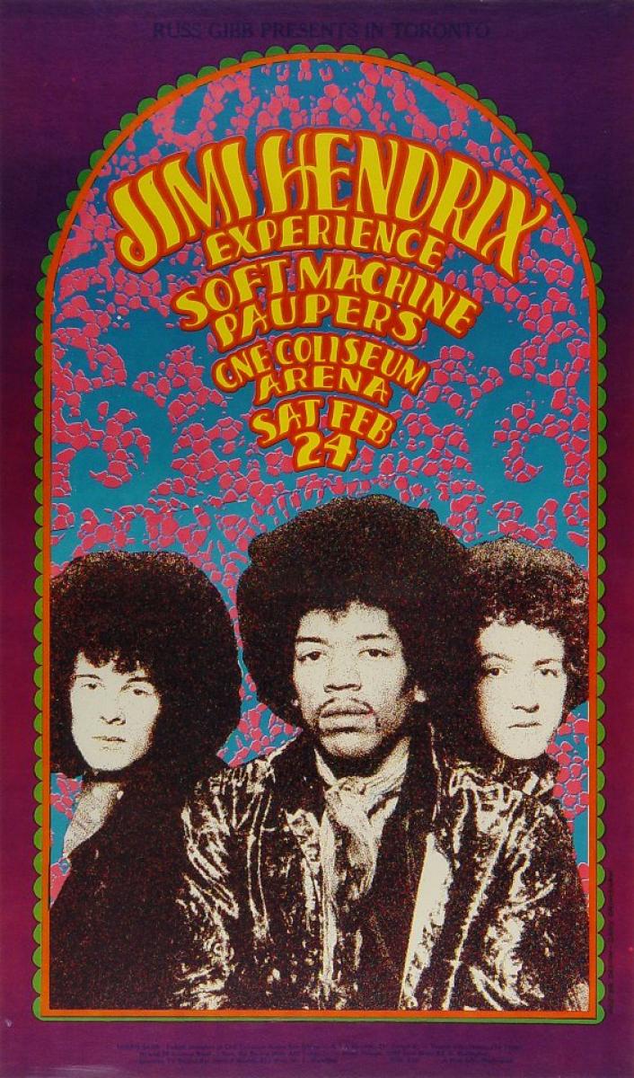 Jimi Hendrix Experience Vintage Concert Poster from Canadian National ...