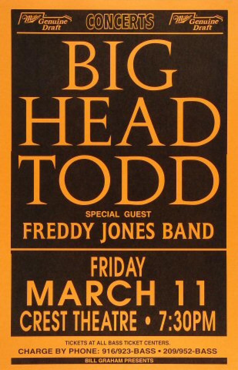Big Head Todd & The Monsters Posters at Wolfgang's