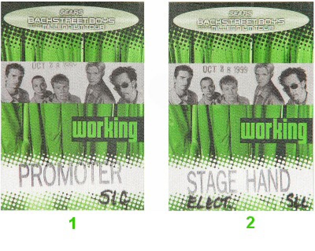 Backstreet Boys Backstage Pass from Delta Center, Oct 28, 1999 at ...