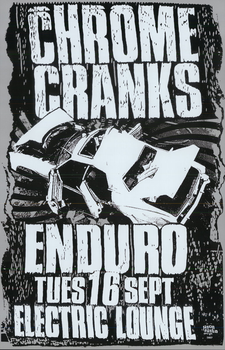 Chrome Cranks Vintage Concert Poster from Electric Lounge, Sep 16, 1997 ...