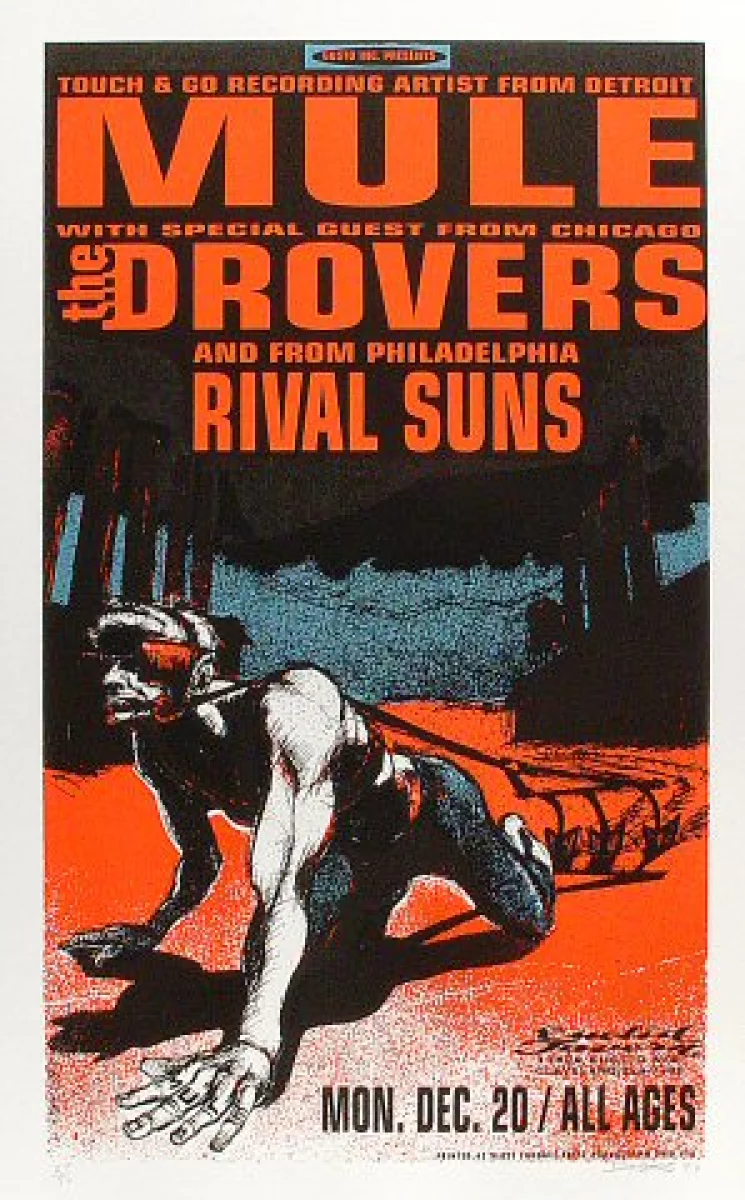 Mule Vintage Concert Poster from Euclid Tavern, Dec 20, 1993 at Wolfgang's
