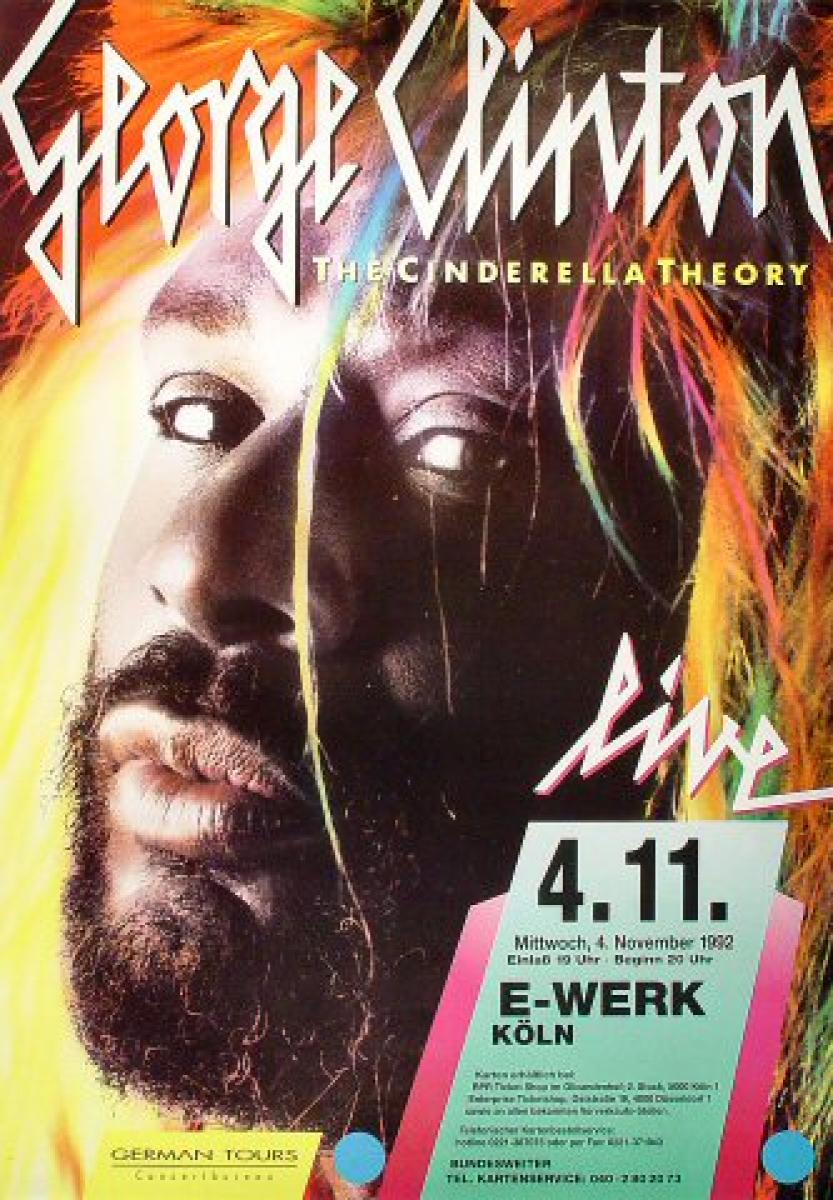 George Clinton Vintage Concert Poster from E-Werk Koln, Nov 4, 1992 at ...