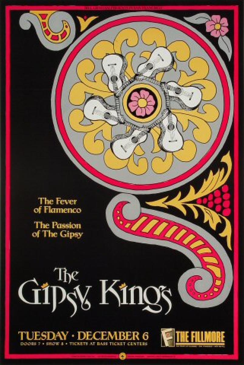 Gipsy Kings Vintage Concert Poster from Fillmore Auditorium, Dec 6 ...