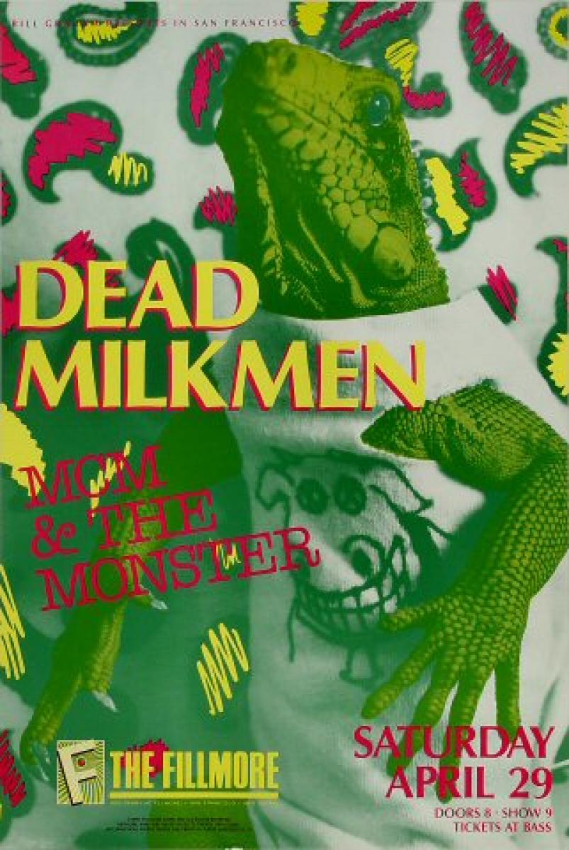 The Dead Milkmen Vintage Concert Poster from Fillmore Auditorium, Apr ...