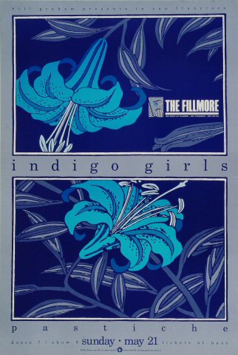 Indigo Girls Vintage Concert Poster from Fillmore Auditorium, May 21 ...