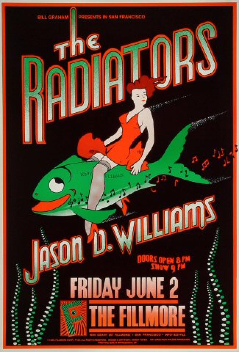 The Radiators Vintage Concert Poster from Fillmore Auditorium, Jun 2 ...
