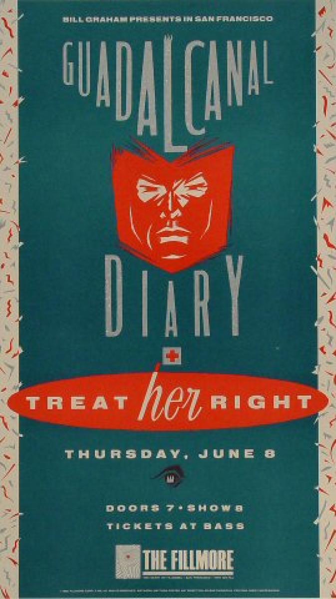 Guadalcanal Diary Vintage Concert Poster from Fillmore Auditorium, Jun ...