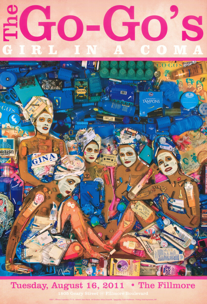 The Go-Go's Vintage Concert Poster from Fillmore, Aug 16, 2011 at ...