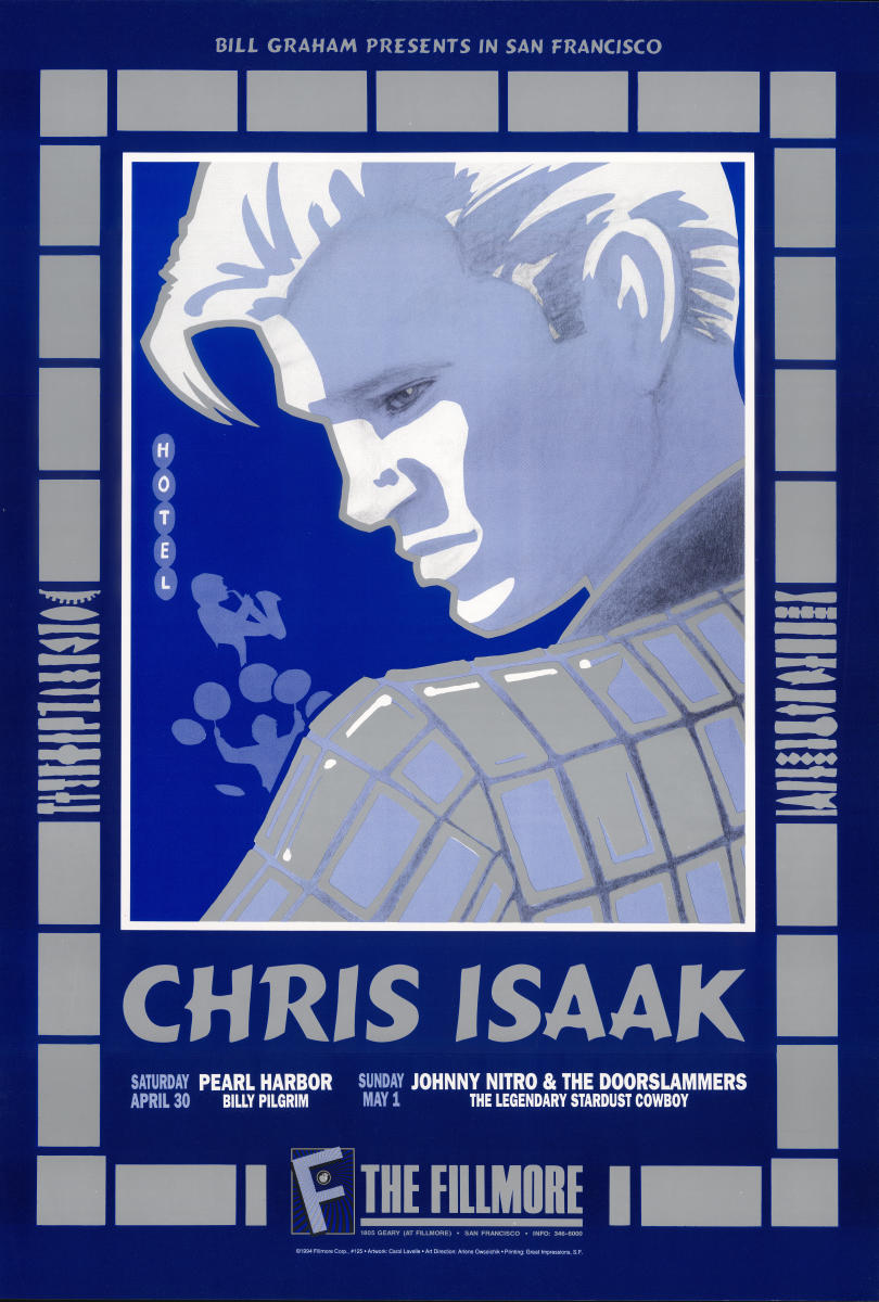 Chris Isaak Vintage Concert Poster from Fillmore Auditorium, Apr 30 ...