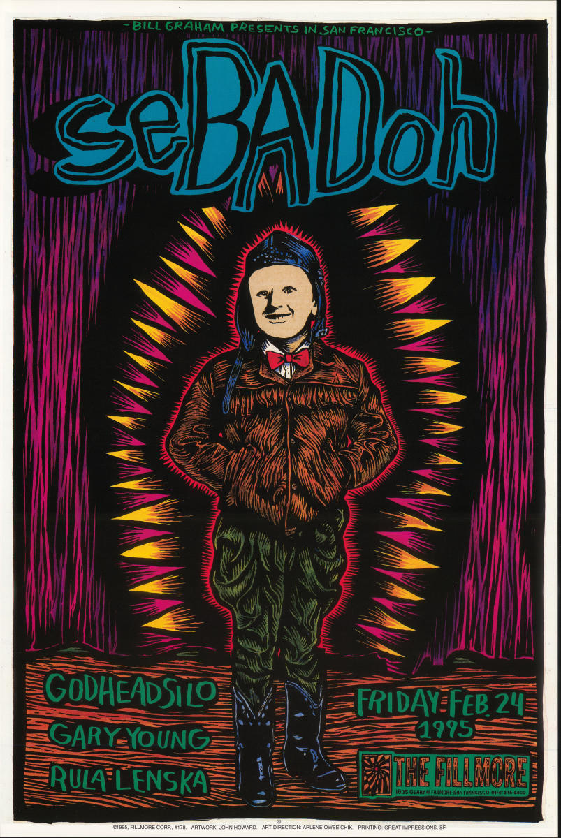 Sebadoh Vintage Concert Poster from Fillmore Auditorium, Feb 24, 1995 ...