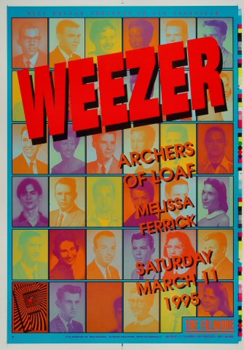Weezer Vintage Concert Proof from Fillmore Auditorium, Mar 11, 1995 at ...