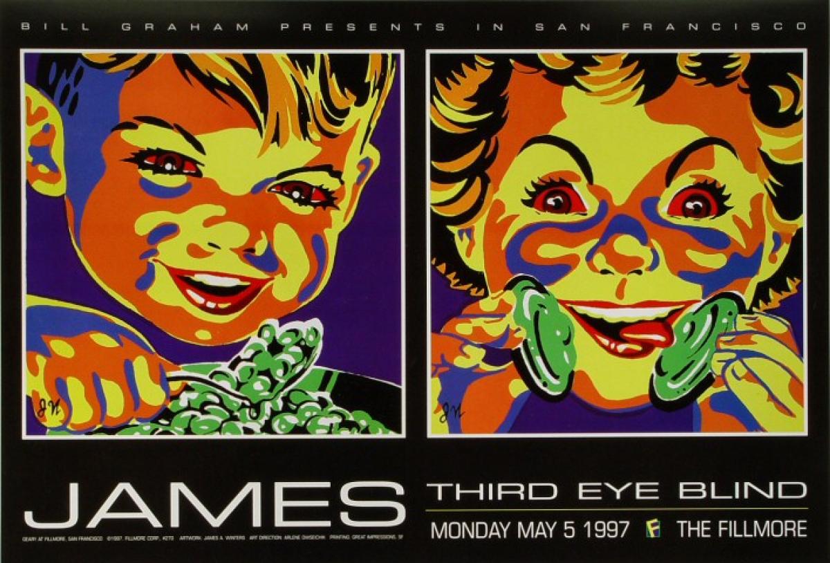 James Vintage Concert Poster from Fillmore Auditorium, May 5, 1997 at ...