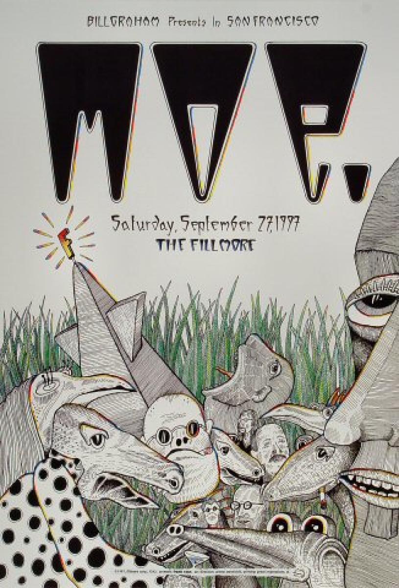 moe. Vintage Concert Poster from Fillmore Auditorium, Sep 27, 1997 at ...