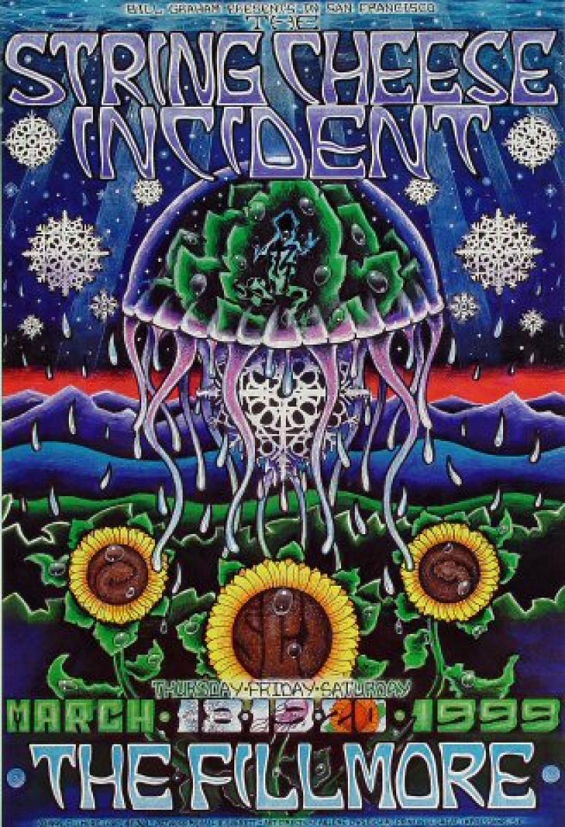 String Cheese Incident Vintage Concert Poster from Fillmore Auditorium ...