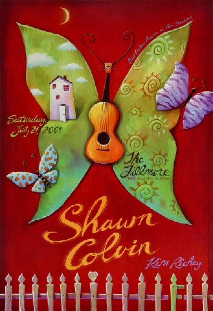 Shawn Colvin Vintage Concert Poster from Fillmore Auditorium, Jul 21 ...