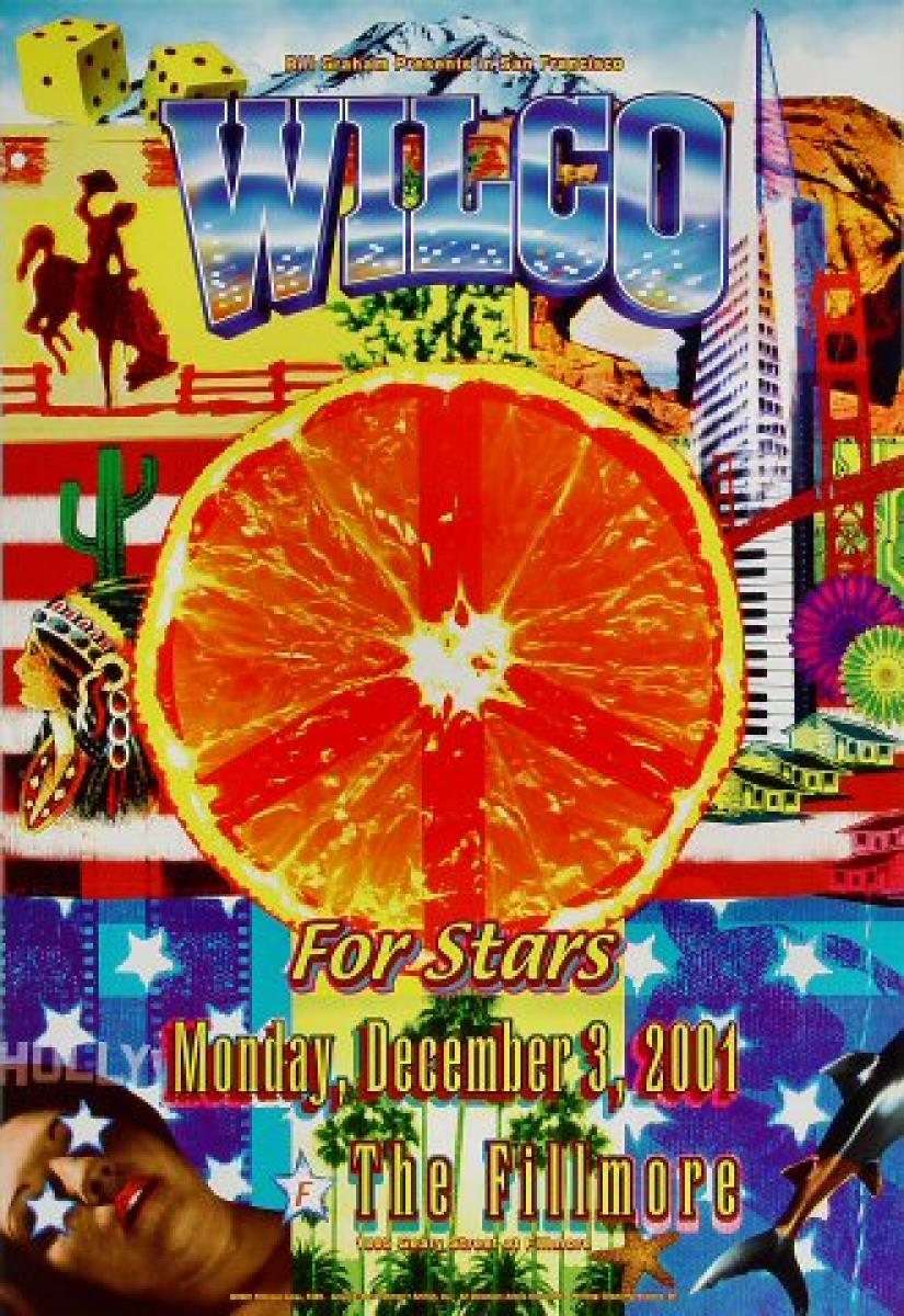 Wilco Vintage Concert Poster from Fillmore Auditorium, Dec 3, 2001 at ...
