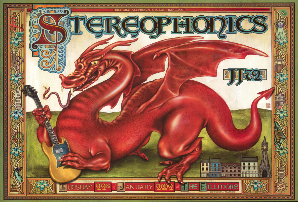 Stereophonics Vintage Concert Poster from Fillmore Auditorium, Jan 22 ...