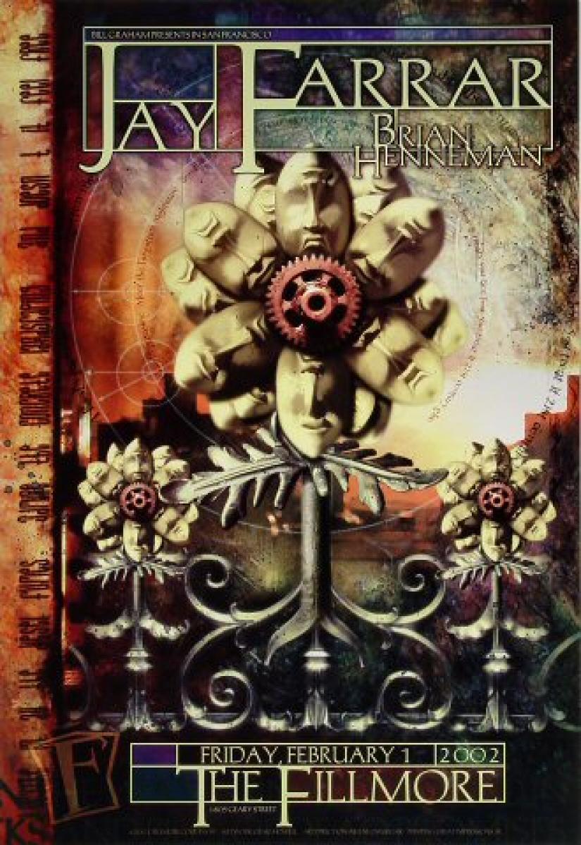 Jay Farrar Vintage Concert Poster from Fillmore Auditorium, Feb 1, 2002 ...
