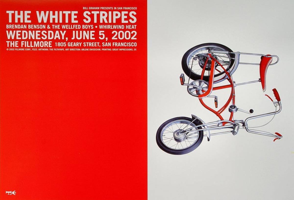 The White Stripes Vintage Concert Poster from Fillmore Auditorium, Jun ...