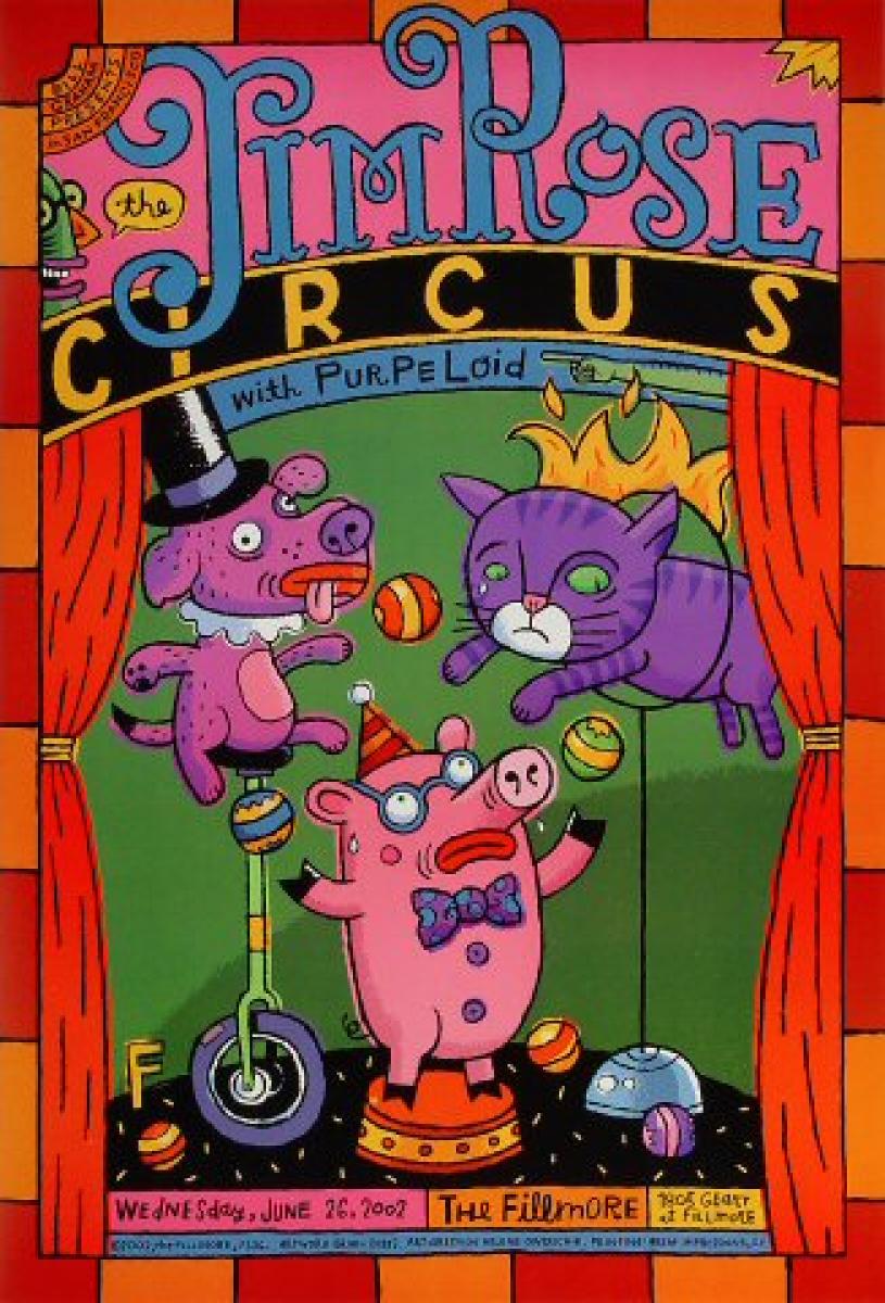 Jim Rose Circus Side Show Vintage Concert Poster from Fillmore ...