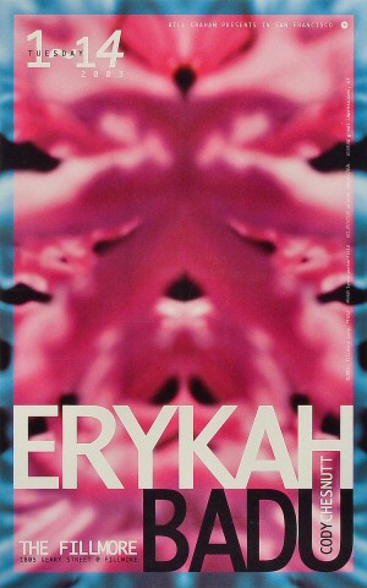 Erykah Badu Vintage Concert Poster from Fillmore Auditorium, Jan 14 ...