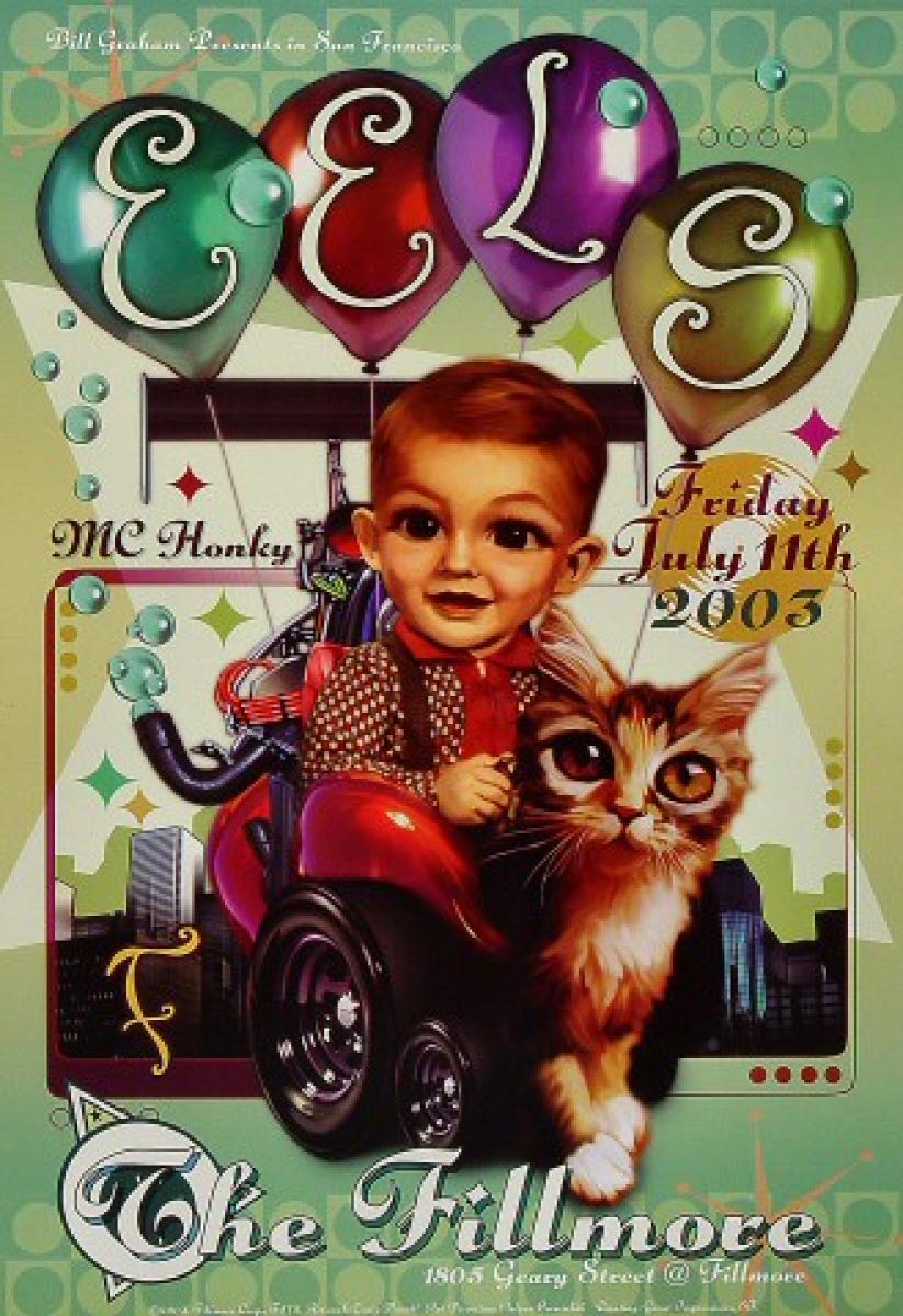 Eels Vintage Concert Poster from Fillmore Auditorium, Jul 11, 2003 at ...