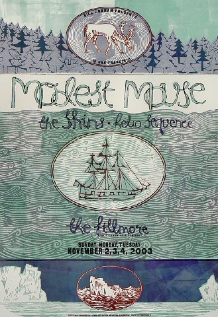 Modest Mouse Vintage Concert Poster from Fillmore Auditorium, Nov 2 ...
