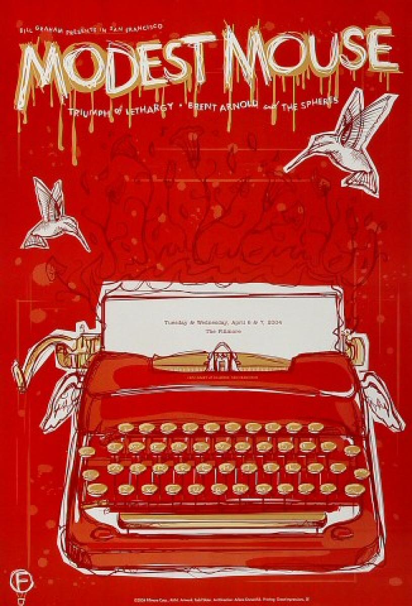 Modest Mouse Vintage Concert Poster from Fillmore Auditorium, Apr 6 ...