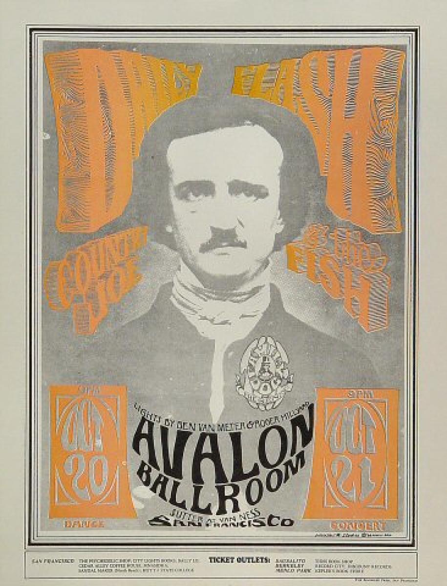 The Daily Flash Vintage Concert Handbill from Avalon Ballroom, Oct 21 ...