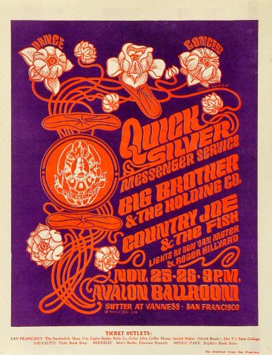 Quicksilver Messenger Service Vintage Concert Handbill from Avalon ...