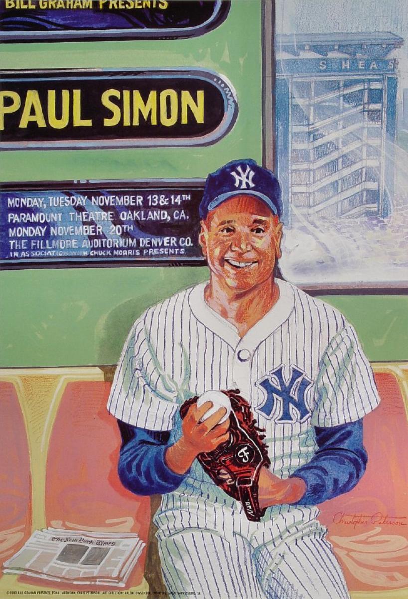 Paul Simon Vintage Concert Poster from Fillmore Denver, Nov 20, 2000 at ...