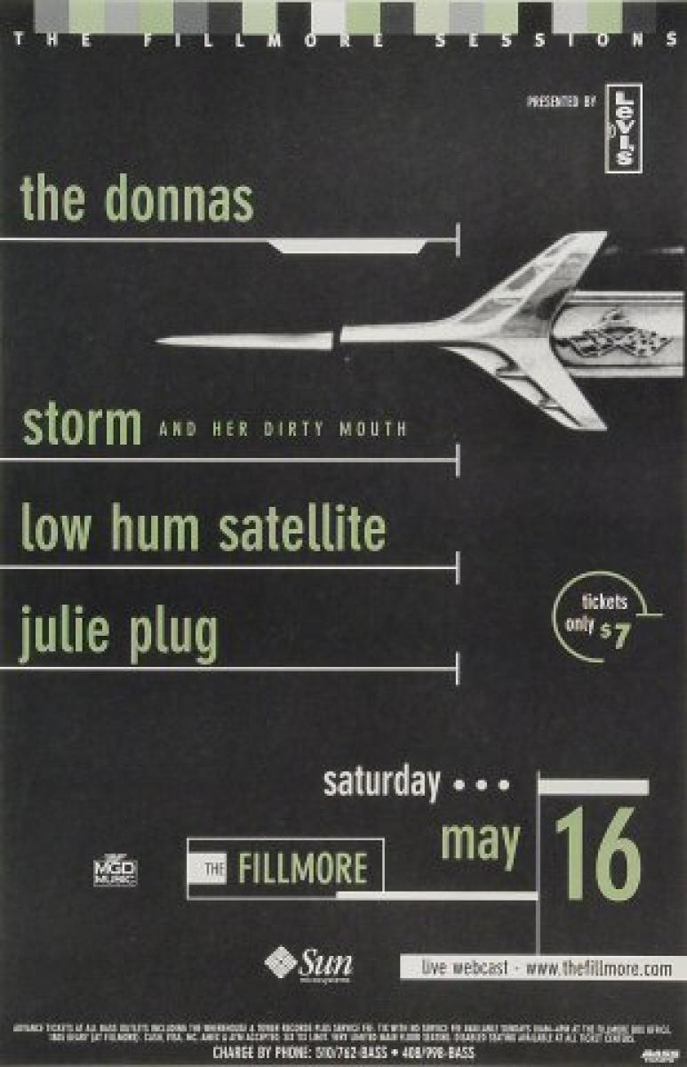 The Donnas Vintage Concert Poster from Fillmore Auditorium, May 16 ...