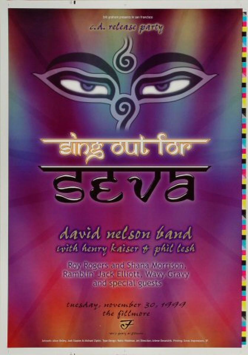 Sing Out for Seva Vintage Concert Proof from Fillmore Auditorium, Nov ...