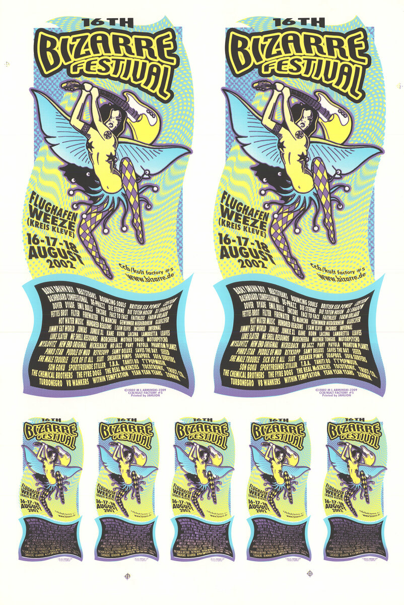 Bizarre Festival Vintage Concert Proof from Flughafen, Aug 16, 2002 at ...
