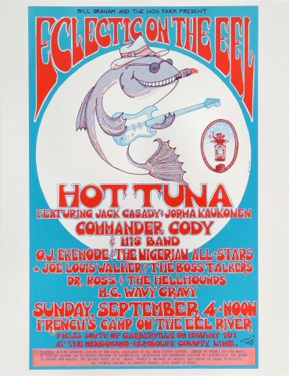 Hot Tuna Vintage Concert Handbill from French's Camp, Sep 4, 1988 at ...
