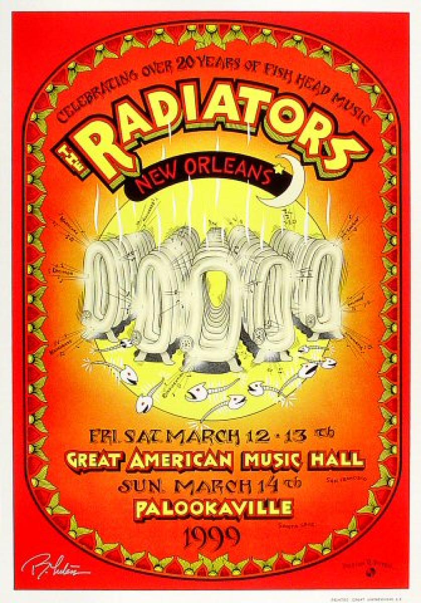 The Radiators Vintage Concert Poster from Great American Music Hall ...