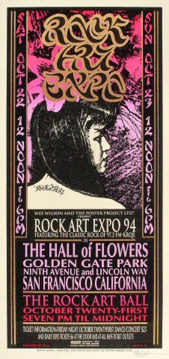 Rock Art Expo '94 Vintage Concert Poster from Golden Gate Park, Oct 22 ...