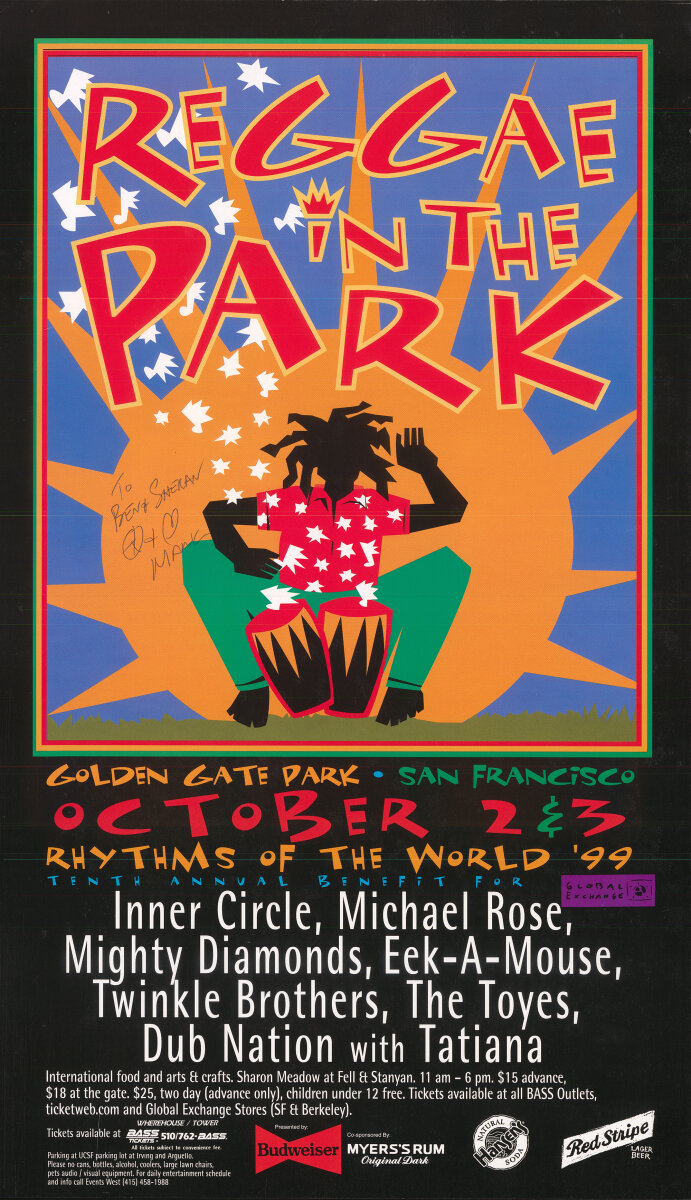 Inner Circle Vintage Concert Poster from Golden Gate Park, Oct 1, 1999 ...