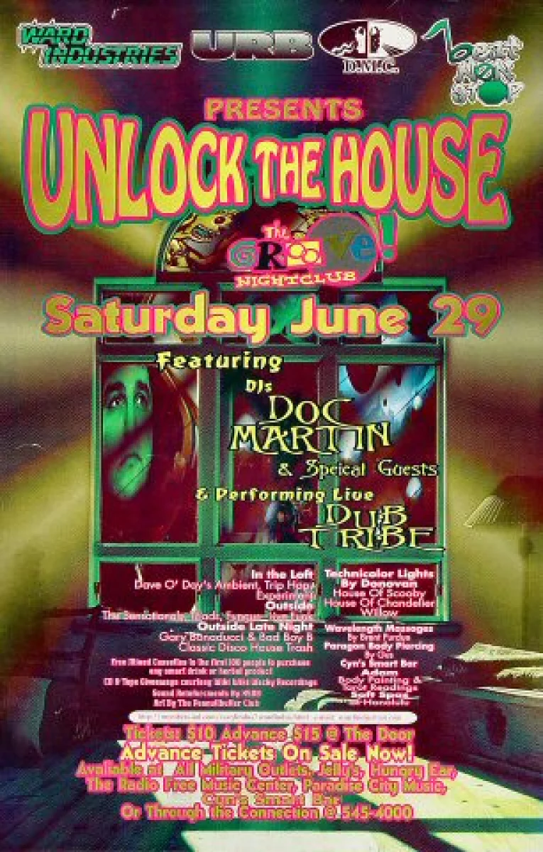 Doc Martin Vintage Concert Poster from Groove, Jun 29, 1991 at Wolfgang's