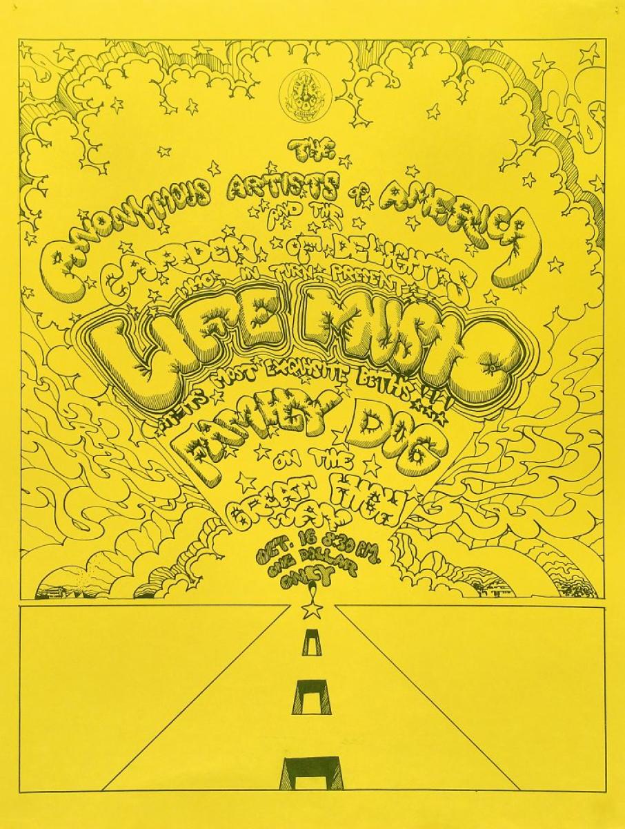 Anonymous Artists of America Vintage Concert Poster from Family Dog at ...