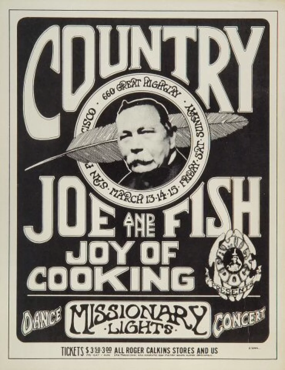 Country Joe & the Fish Vintage Concert Handbill from Family Dog at the ...