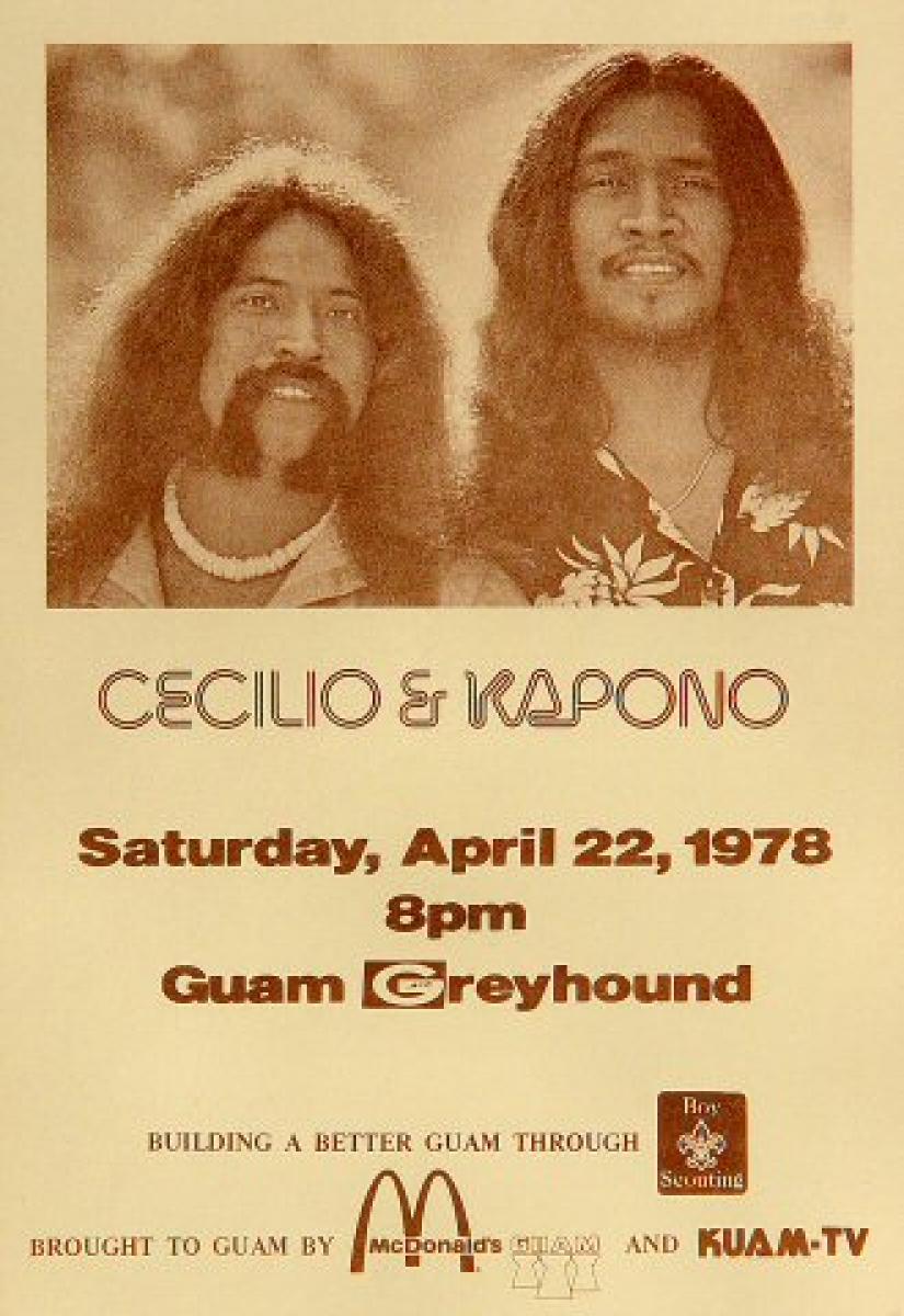 Cecilio and Kapono Vintage Concert Handbill from Guam Greyhound ...