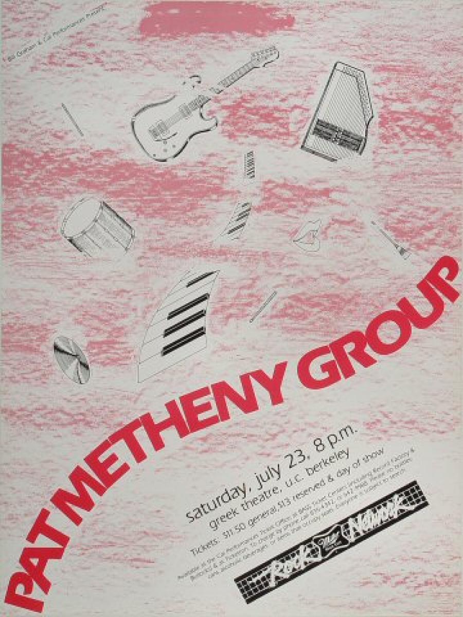 Pat Metheny Group Vintage Concert Poster from Greek Theatre, Jul 23 ...